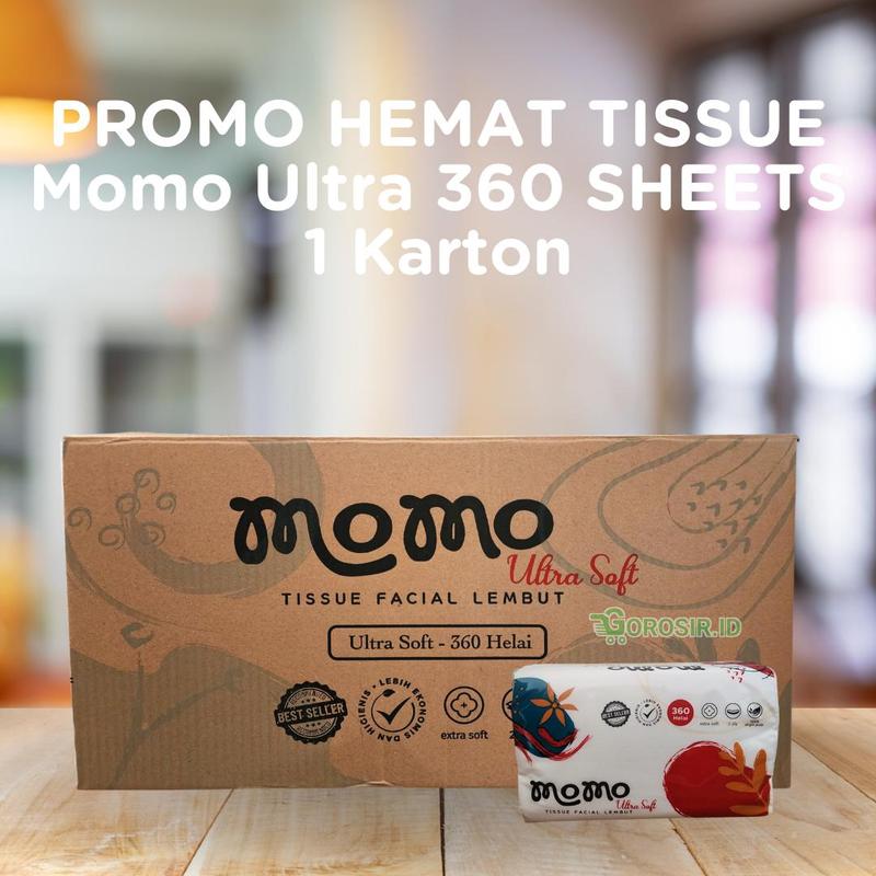 Tissue Momo Ultra Soft 360 Sheets 1 Carton 60 Pcs / Tisu Momo Ultra 360 ...