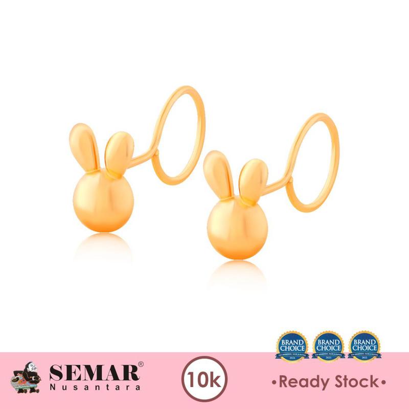 Anting Emas Toge Cute Fluffy Rabbit Gold 10K Semar Nusantara - Shop ...