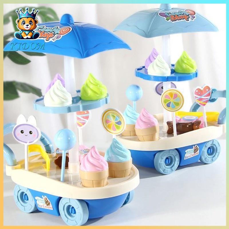 Kids Ice Cream Candy Car Toys Car Kitchen Set 34 Pcs Frozen Elsa ...