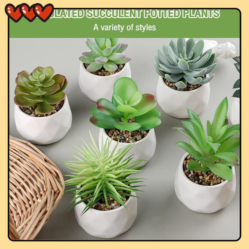 Toto Mall Simulation green plants succulent diamond ceramic pot ...