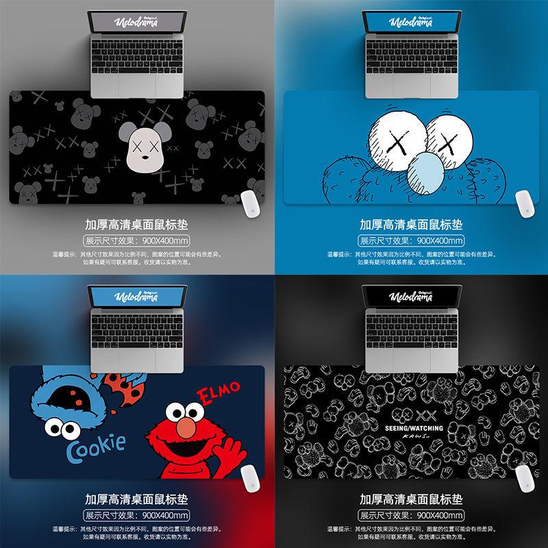 Pad Tetikus KAWS Sesame Street, Jenama Fesyen, Tikar Meja Bersaiz Besar ...