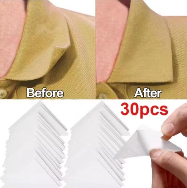 30/50/100pcs Collar Stickers T-Shirt Stand Collar Shaper Anti-roll ...