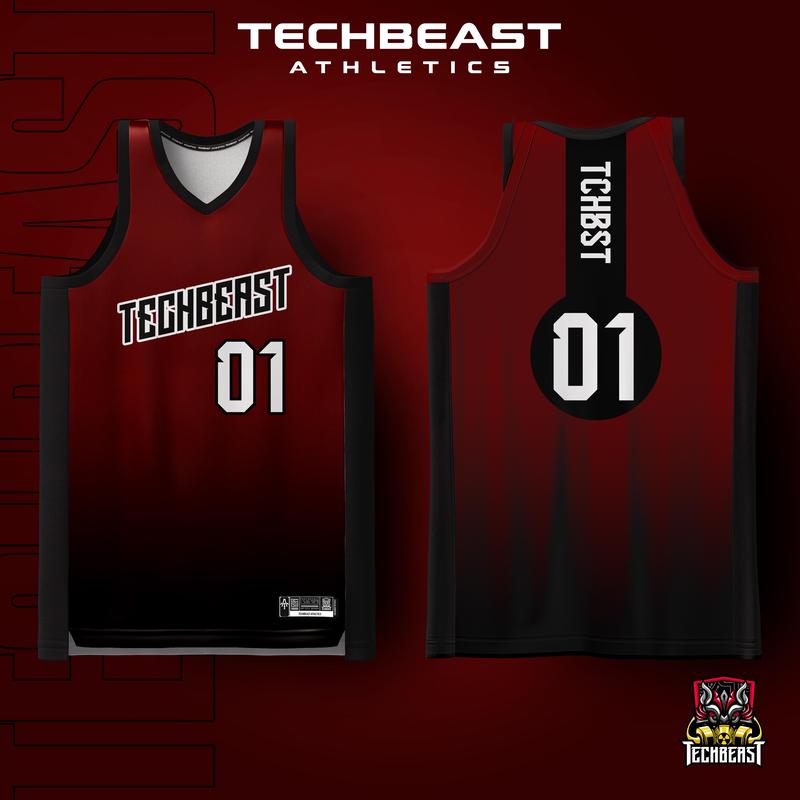 Power Maroon Full Sublimation Basketball Jersey Techbeast ( CUSTOM ...