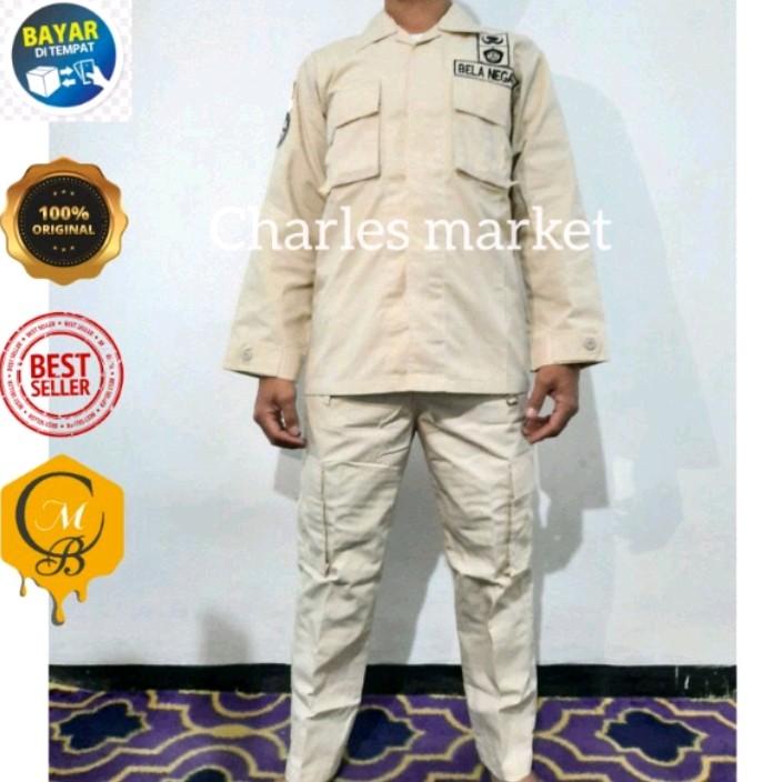 SERAGAM CREAM KEMENHAM - SERAGAM KEMENTRIAN PERTAHANAN - SETELAN - Shop ...