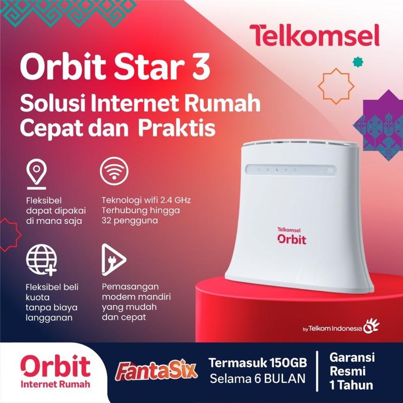 Telkomsel Orbit Star 3 Modem WiFi 4G High Speed - Shop | Tokopedia