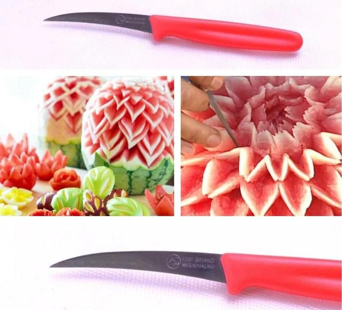 Kiwi No 001 3" Carving Knife Red Plastic Handle Fruit Carvin - TikTok ...