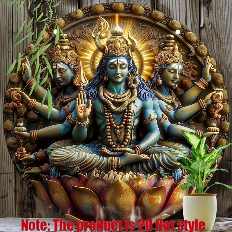 Vintage Shiva Aluminum Decorative Sign 20x20cm/30x30cm - Hindu - TikTok ...