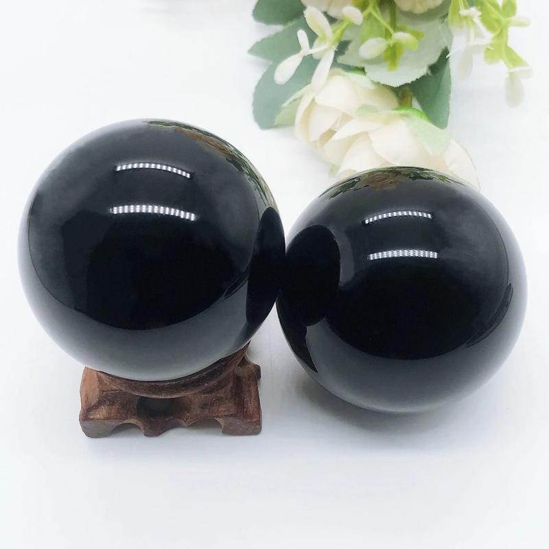 Sfera Obsidian Hitam Alamiah, Hiasan Rumah, Bola Besar, Sfer - TikTok ...