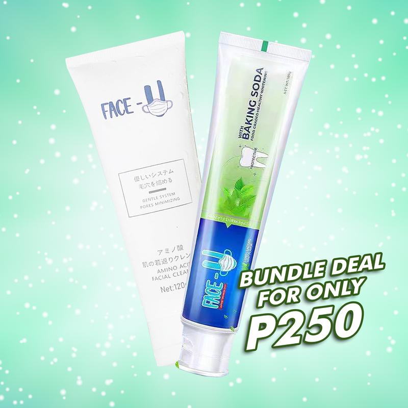 FACE-U Bundle Deals 1 Facial Cleanser & 1 FaceU Toothpaste Facial ...