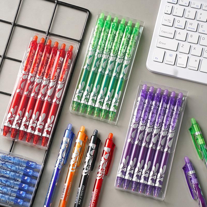 5pcs/box Press Color Erasable Pen Friction Easy Wipe Hot Erasable ...