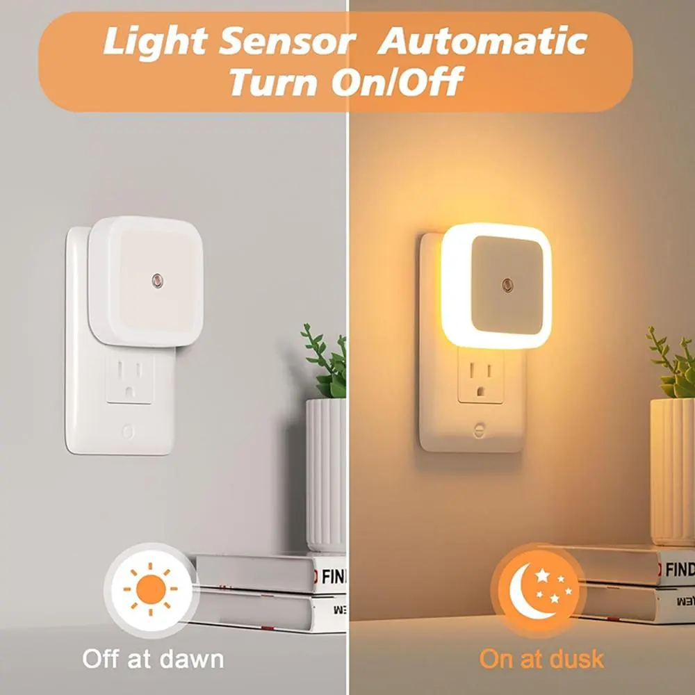 Smart LED Night Light, 1 Piece Square Touch Sensor Night Light, Sensor ...