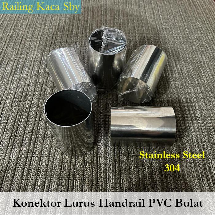 KONEKTOR LURUS SAMBUNGAN HANDRAIL PVC BULAT 50MM (2") STAINLESS - Shop ...