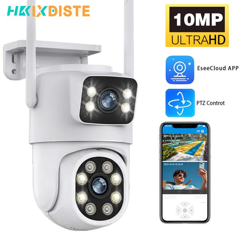 10MP 5K Dual-Lens PTZ Camera Outdoor 4K HD Dual Screen Surveillance ...