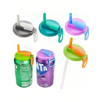 Can Toppers For Soda 2 Pcs Silicone Soda Can Lids With Staw, Pop Can ...