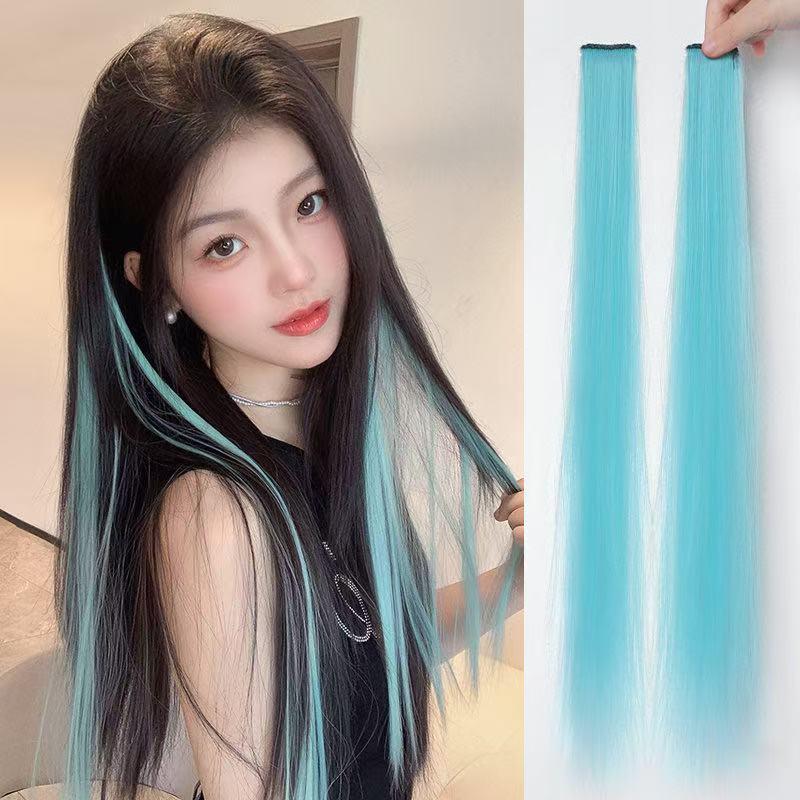 Sambungan Rambut, Serlahkan Ungu, Gaya Klip Dalam, Rambut Berwarna ...