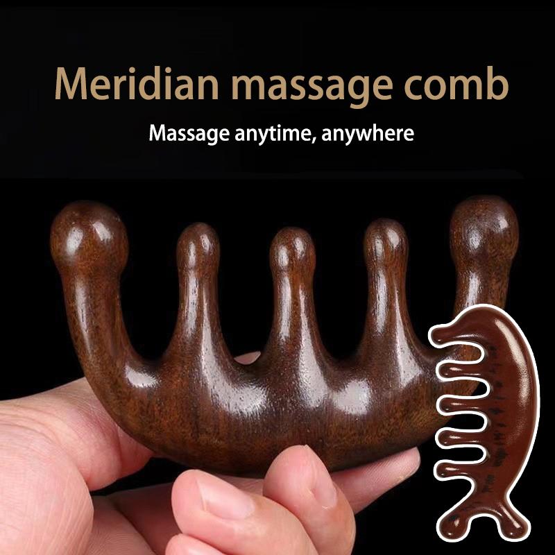 Body Meridian Massage Comb Resin Five Wide Tooth Comb Helpe - TikTok ...