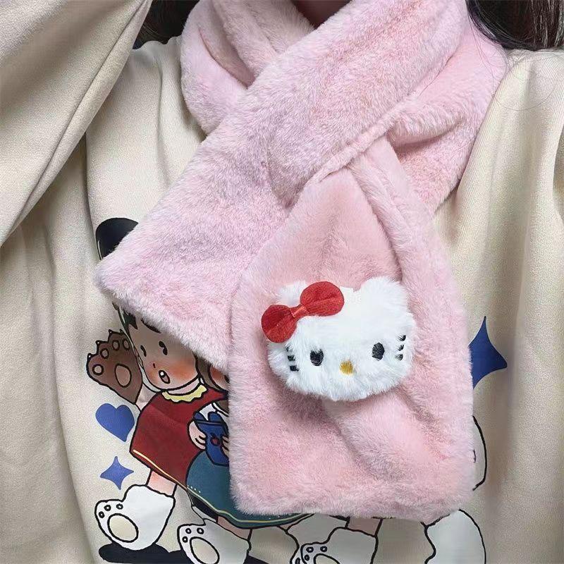 High-Quality Kitty Cat Scarf New Cute Cartoon KT Cat Winter Korean ...