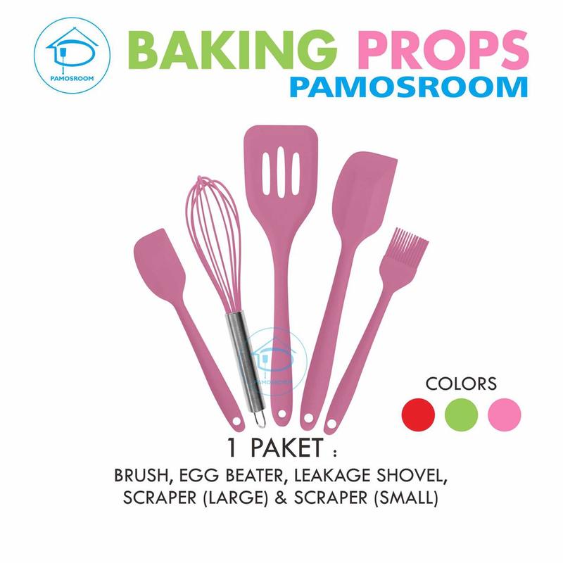 Pamos Spatula 1 set 5pcs Baking Props Kocokan Telur Spatul - Shop ...