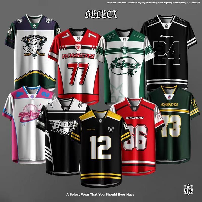 Baju-T Jersi Sublimasi, Rekaan NFL Lakers, Baju Jersi, Baju Jersi ...