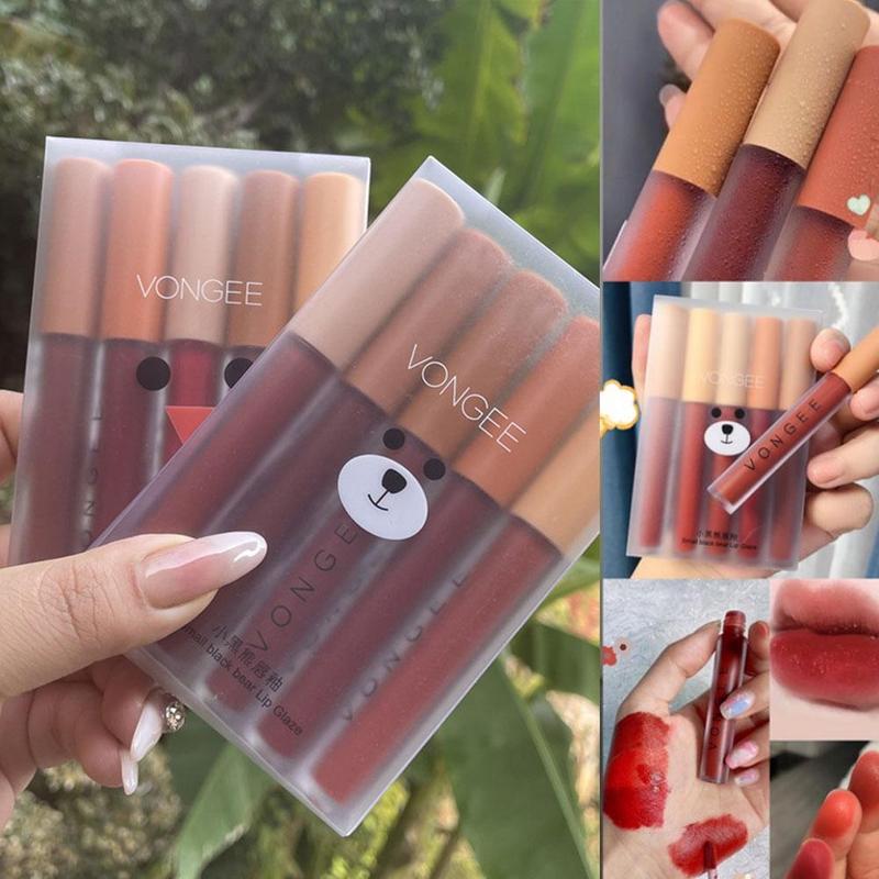 Waterproof Matte Velvet Lipstick Set with Lip Gloss and Mist - TikTok ...