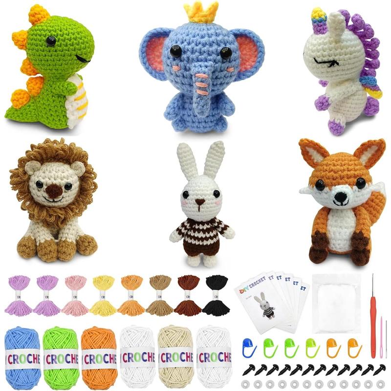 6 count Wobbles Crochet Kit, Crochet Kit for Beginners DIY Craft ...