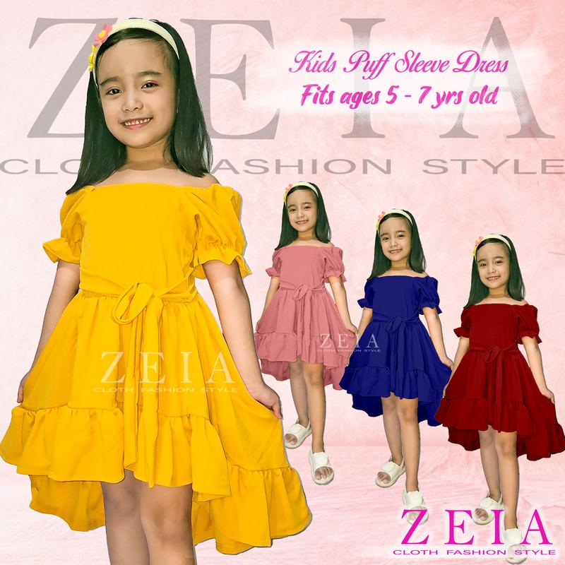 ZEIA Danna Puff Sleeve Dress 3-9 yrs old machine washable pink - TikTok ...