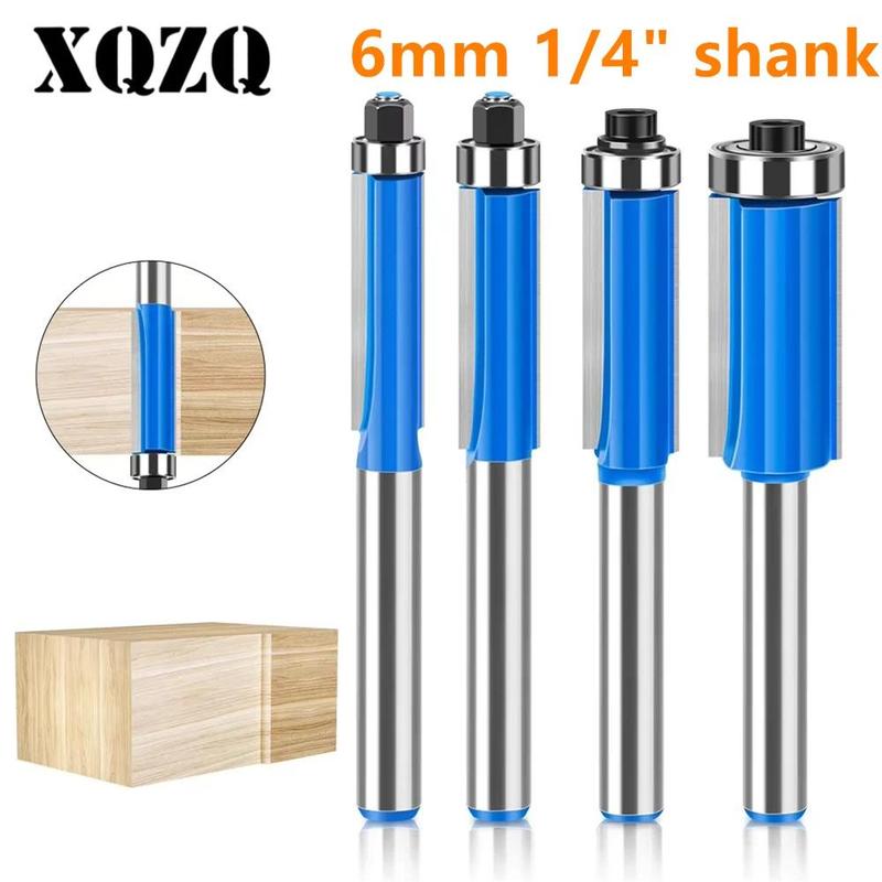 6mm 1/4 shank Blade Flush Trim Router Bit With Bearing For Wood ...