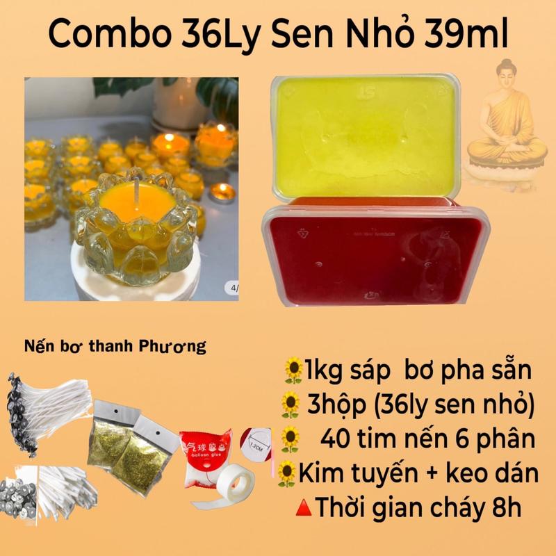 Combo 36 Ly Sen Nhỏ -Nguyên Liệu Làm Nến Cúng Dường - TikTok Shop Vietnam
