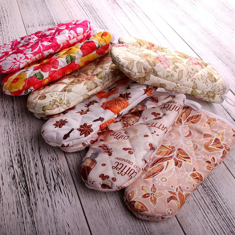 [NH]1Pc Oven Mitt Soft Texture Heat Resistant Polyester Floral - TikTok ...