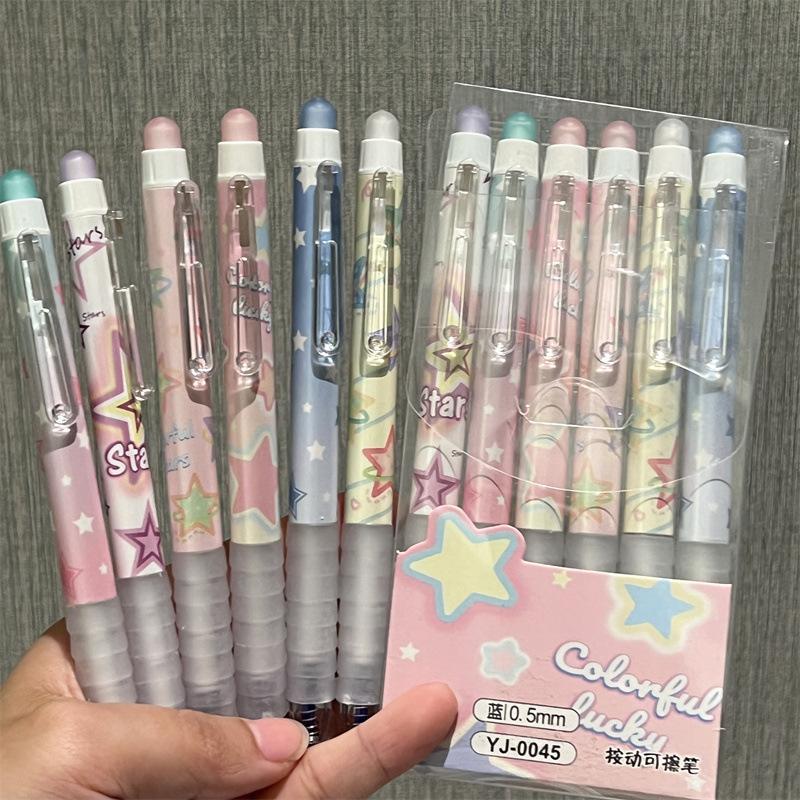 Pen Boleh Padam Dakwat Biru, 6pcs / Kotak, Reka Bentuk Rama-rama ...
