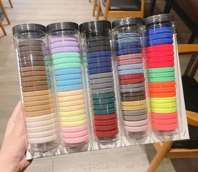Soft Hair Elastics Cloth Rubber Bands Hair Tie Set 50 Pieces - TikTok ...