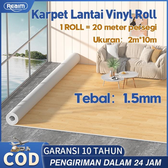 Jual Reaim - karpet lantai vinyl gulungan Tebal 1.5 mm per Lebar 2 m ...