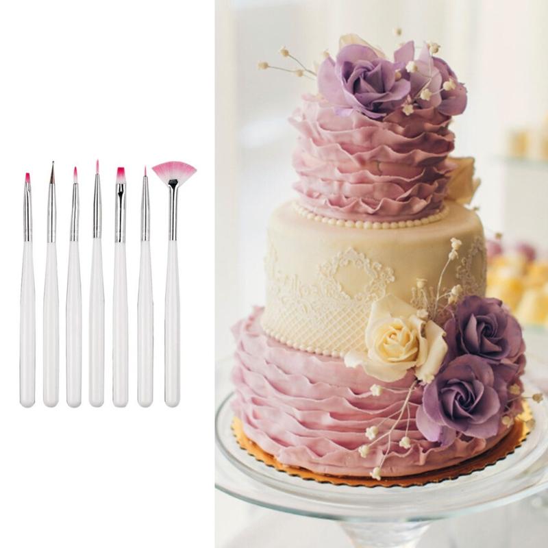 7pcs/set Fondant Cake Painting Brush Decorating Dusting Promotion ...