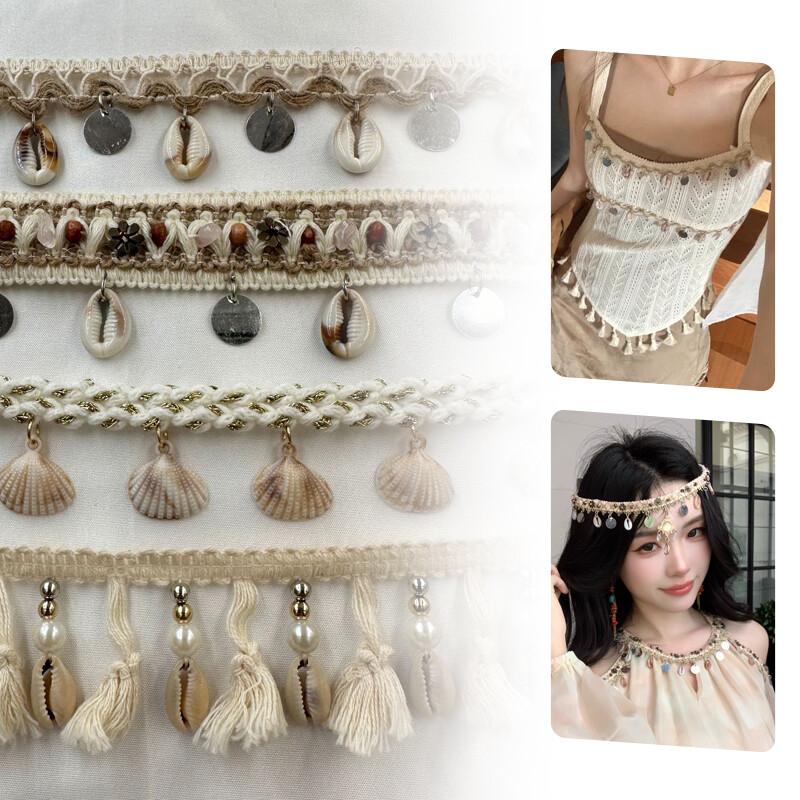 Exquisite Tassel Shell Lace Handmade Sewing Accessories for Garment ...