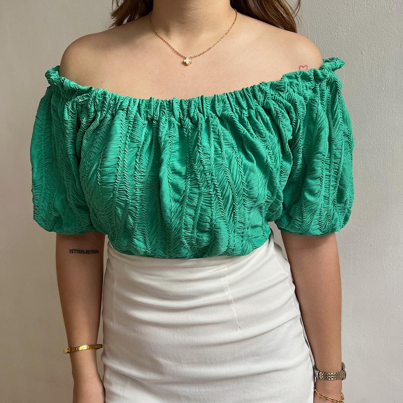 Allison - Textured Off Shoulder | Shopish.ph - TikTok Shop Philippines