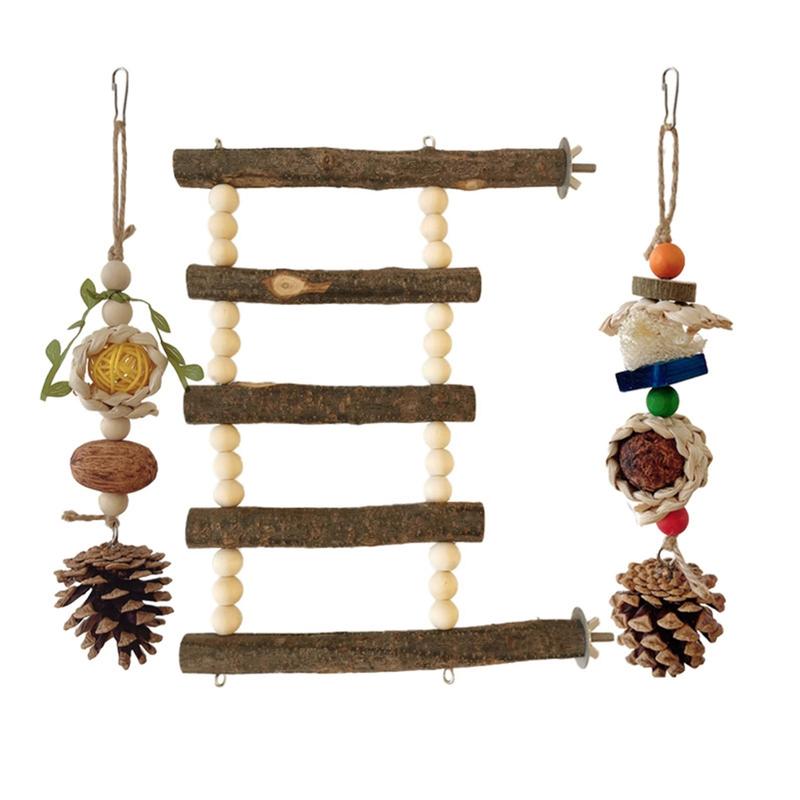 Bird Climbing Training Perch Parrots Cage Toy Swing Gym Chewing ...