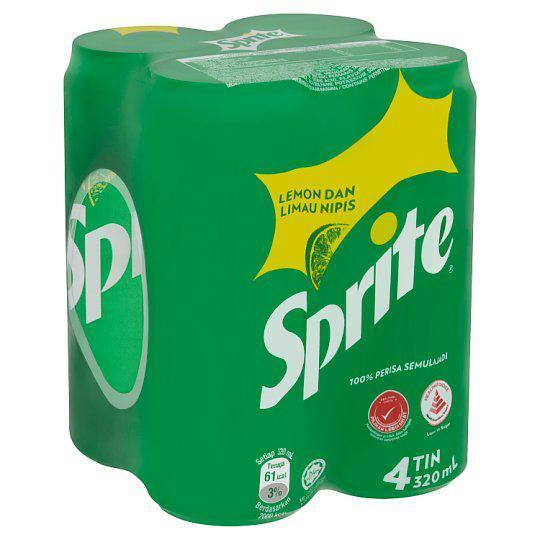 SPRITE Lemon Plus Zero Sugar 320ML X 4 - TikTok Shop Malaysia