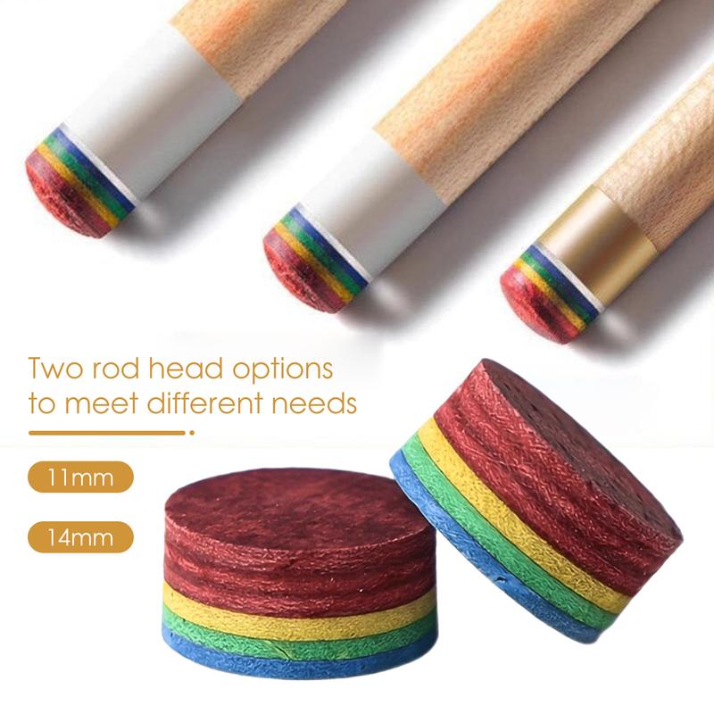 Rainbow Tip Billiards Tip Pool Cue Tips 11/12/14mm Tip 6 Multi-Layers ...