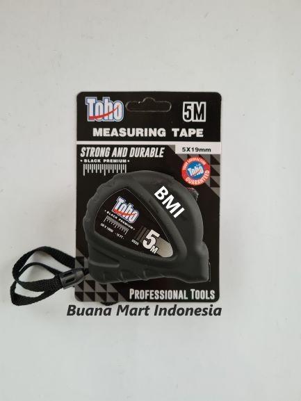 Meteran Toho 5Mtr Black PREMIUM ORI | Alat Ukur Plat Putih 5 - Shop ...