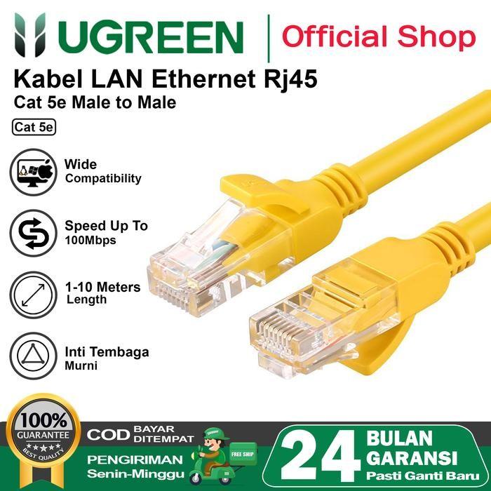 Jual Ugreen Kabel LAN RJ45 Cat 5e UTP Gigabite Ethernet 100Mbps 1M 5M ...