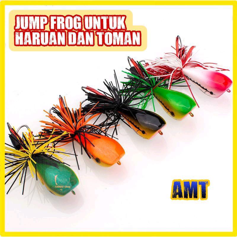 JUMP. FROG Topwater Baits Popper Frog Freshwater Lure Umpan Outdoor ...