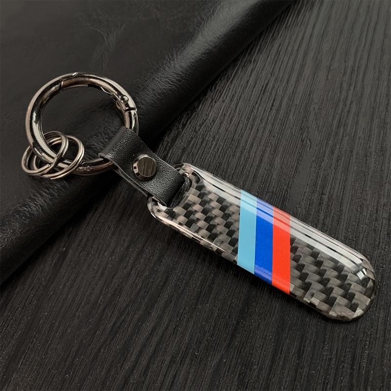 Carbon fiber Keychain Car Logo Key Ring Car Styling For Bmw - TikTok ...