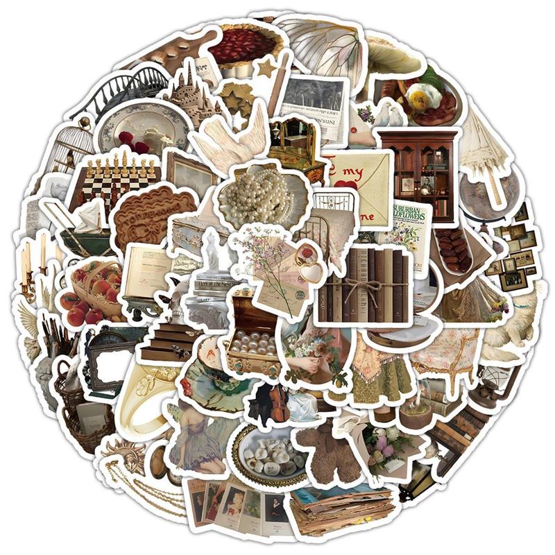 100 Pcs Vintage Palace Style Graffiti Stickers Advanced Sens - TikTok ...