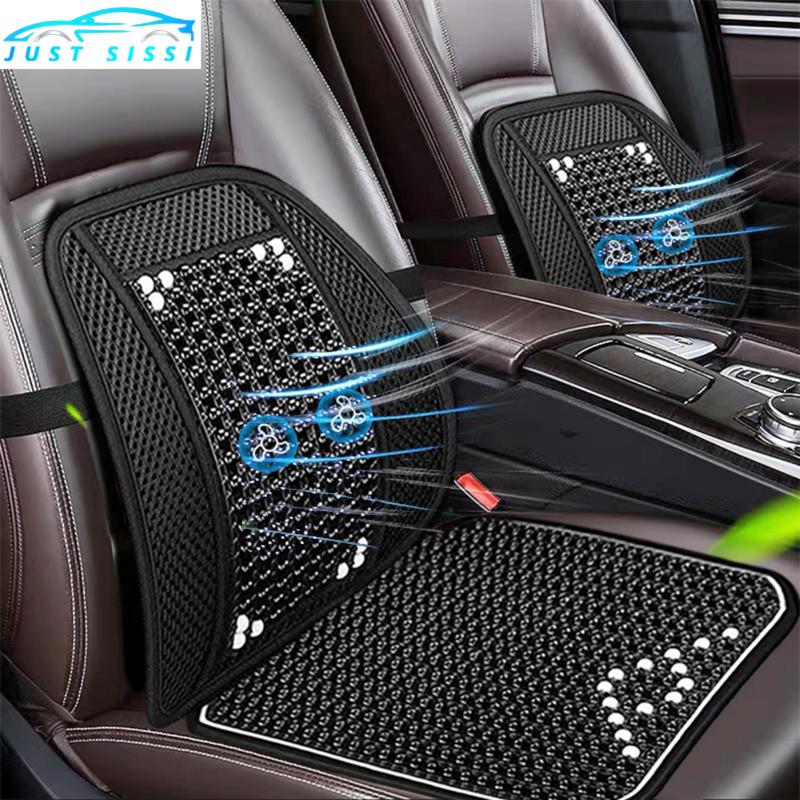 Car seat cushion wooden beads breathable waist massage offic - TikTok ...