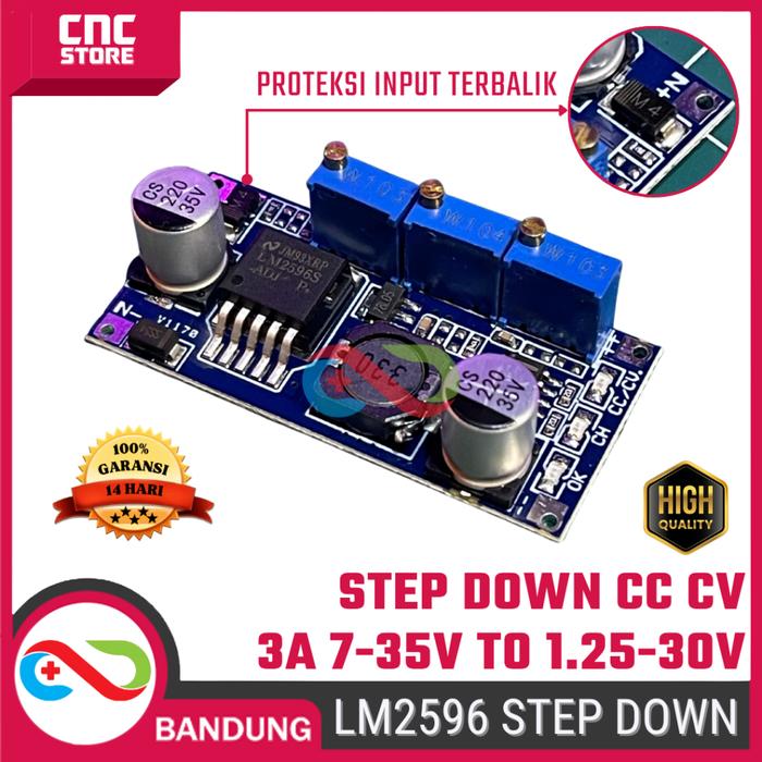 Jual LM2596 Step Down CC CV 3A – Modul Power Supply 7–35V to 1.25–30V ...