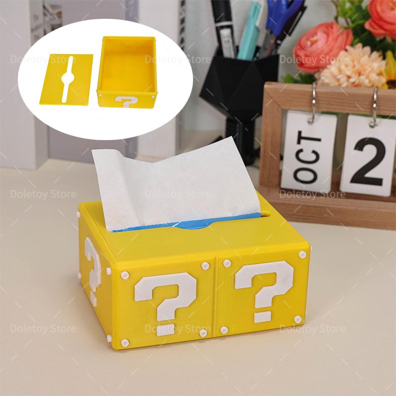 Question Mark Block Tissue Box 3D Printed Mario Paper Towel Case ...