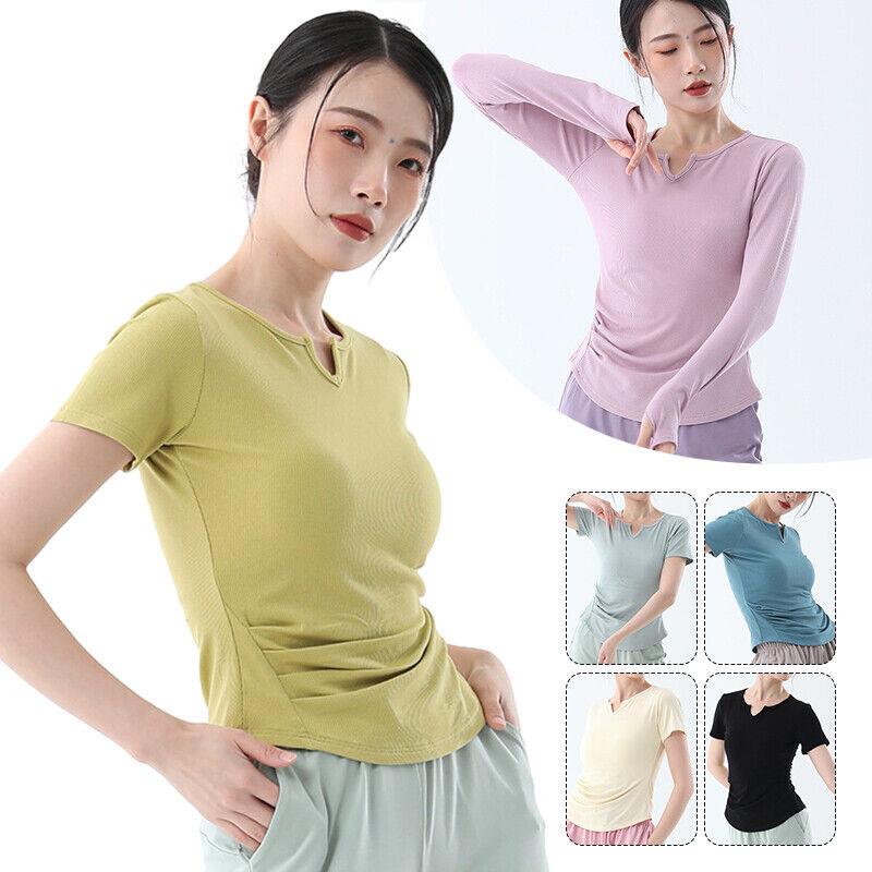 Ballet Dance Top V Neck Long Sleeve Dance Shirt Performance Training ...