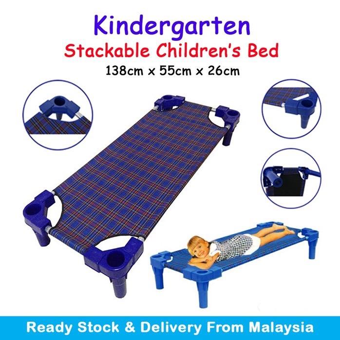 Kids Kindergarten Bed/stacking kids bed/katil taska/katil tadika ...