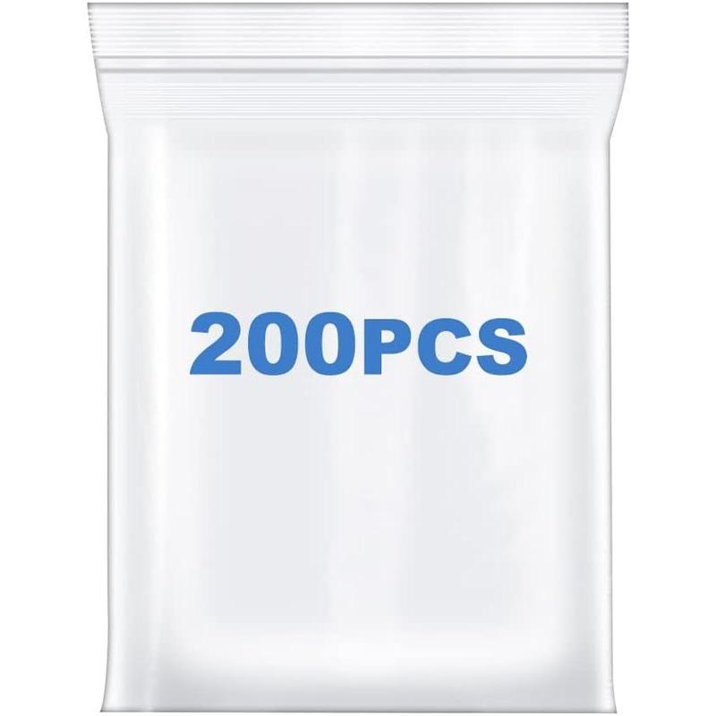 200 count 1" x 1" Thick 4 Mil Small Clear Zip Poly Bags Plastic ...
