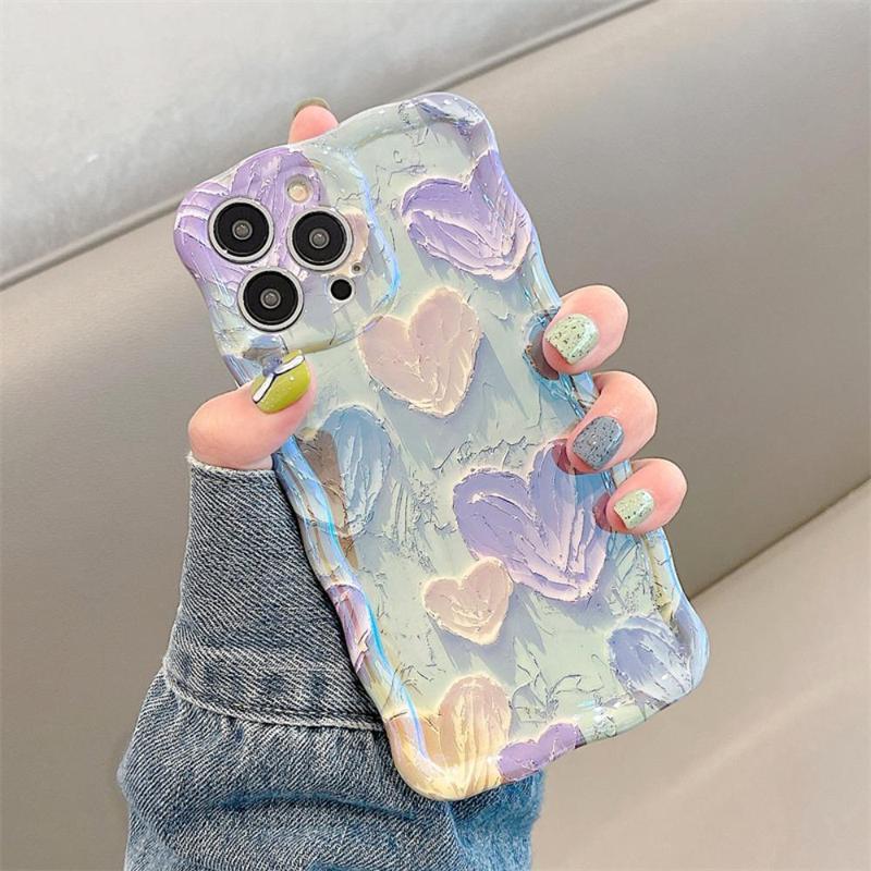 Heart Pattern Phone Case, 1 Count Decorative Phone Protectiv - TikTok Shop